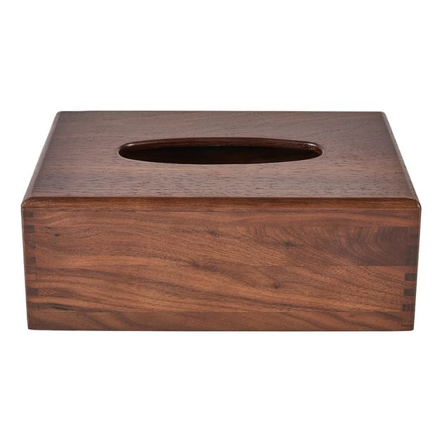 Nova Tissue Box Large - BROWN WOOD | Marina Home Bahrain