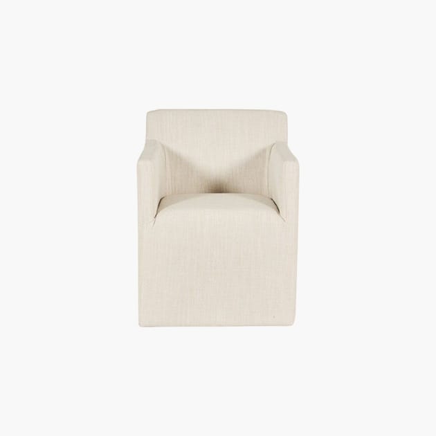 Evon Dining Chair - WHITE FABRIC | Marina Home Bahrain