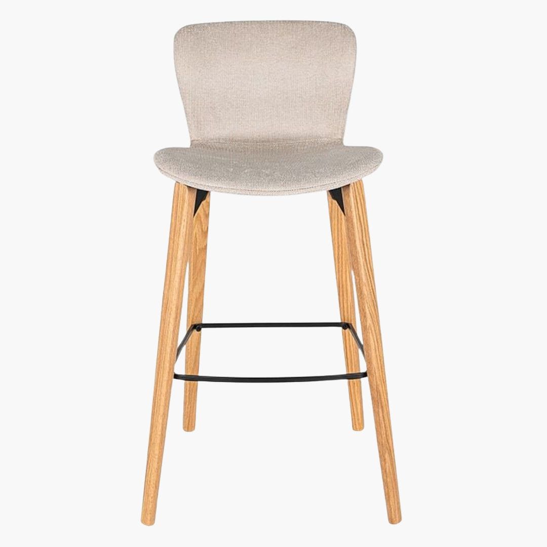 Tautou Bar Chair - BROWN FABRIC | Marina Home Qatar