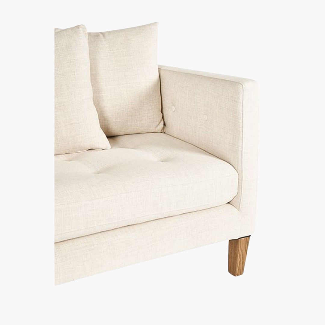 Remus Three Seater Sofa - WHITE FABRIC | Marina Home Qatar