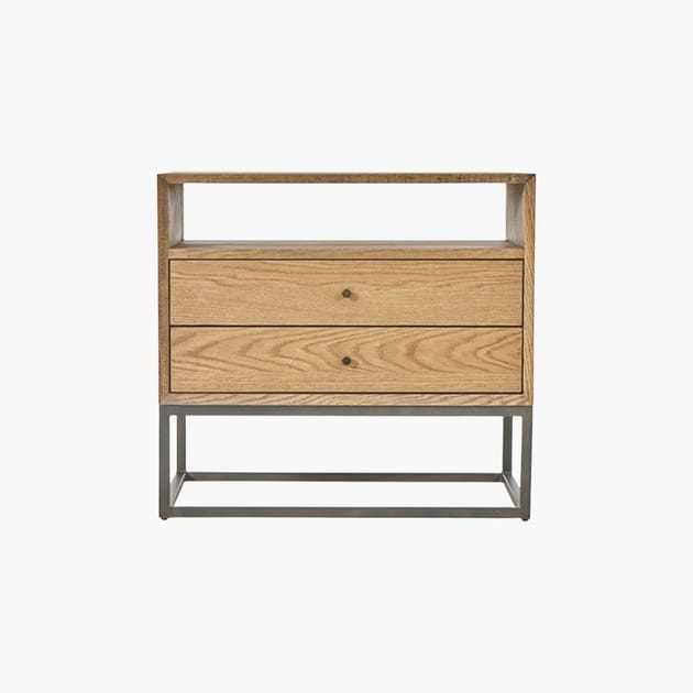 Zenar Bedside Table - BROWN WOOD | Marina Home Qatar