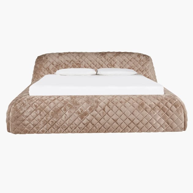 Buy Online Tolkein King Bed,BEIGE,FABRIC | Marina Home Interiors Bahrain