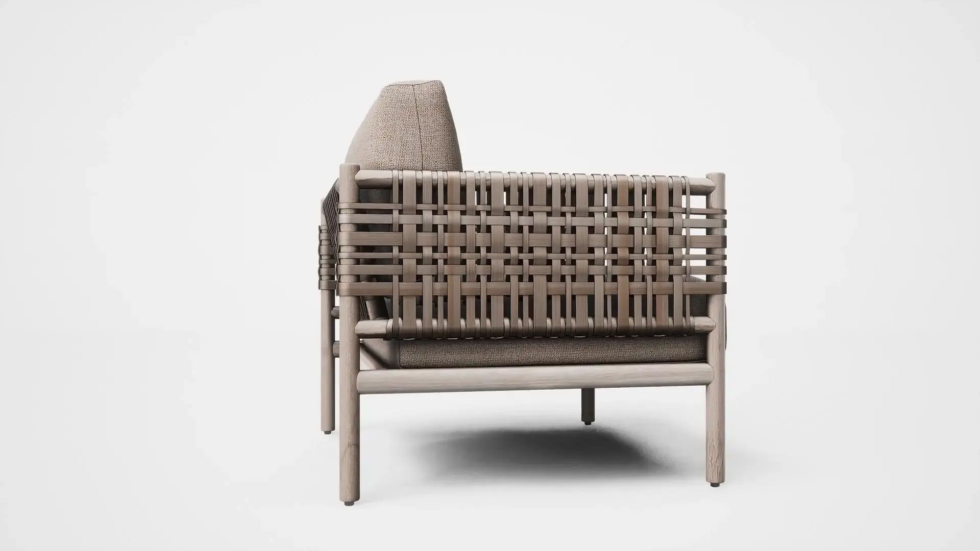 Buy Online Akira Outdoor Lounge Chair With Raincover,BROWN,FABRIC ...