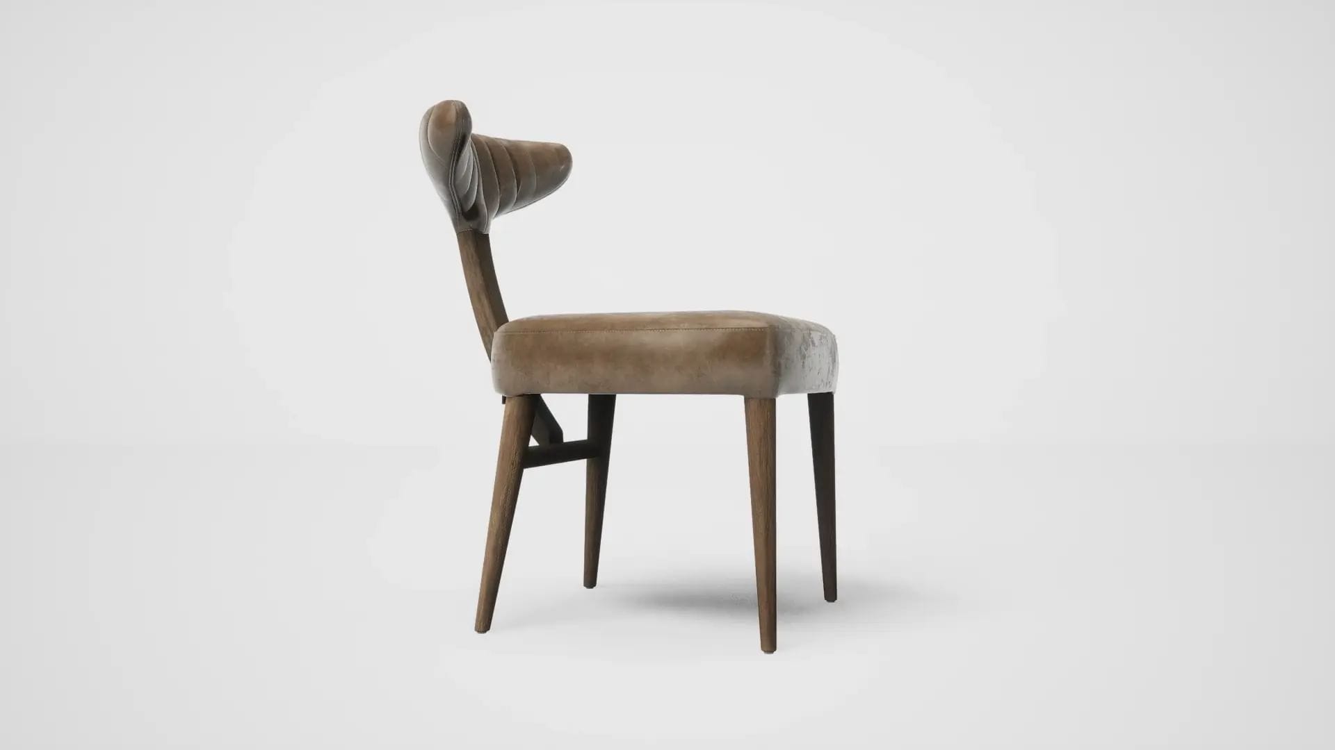 Buy Online Fern Dining Chair,BROWN,LEATHER | Marina Home Interiors Qatar