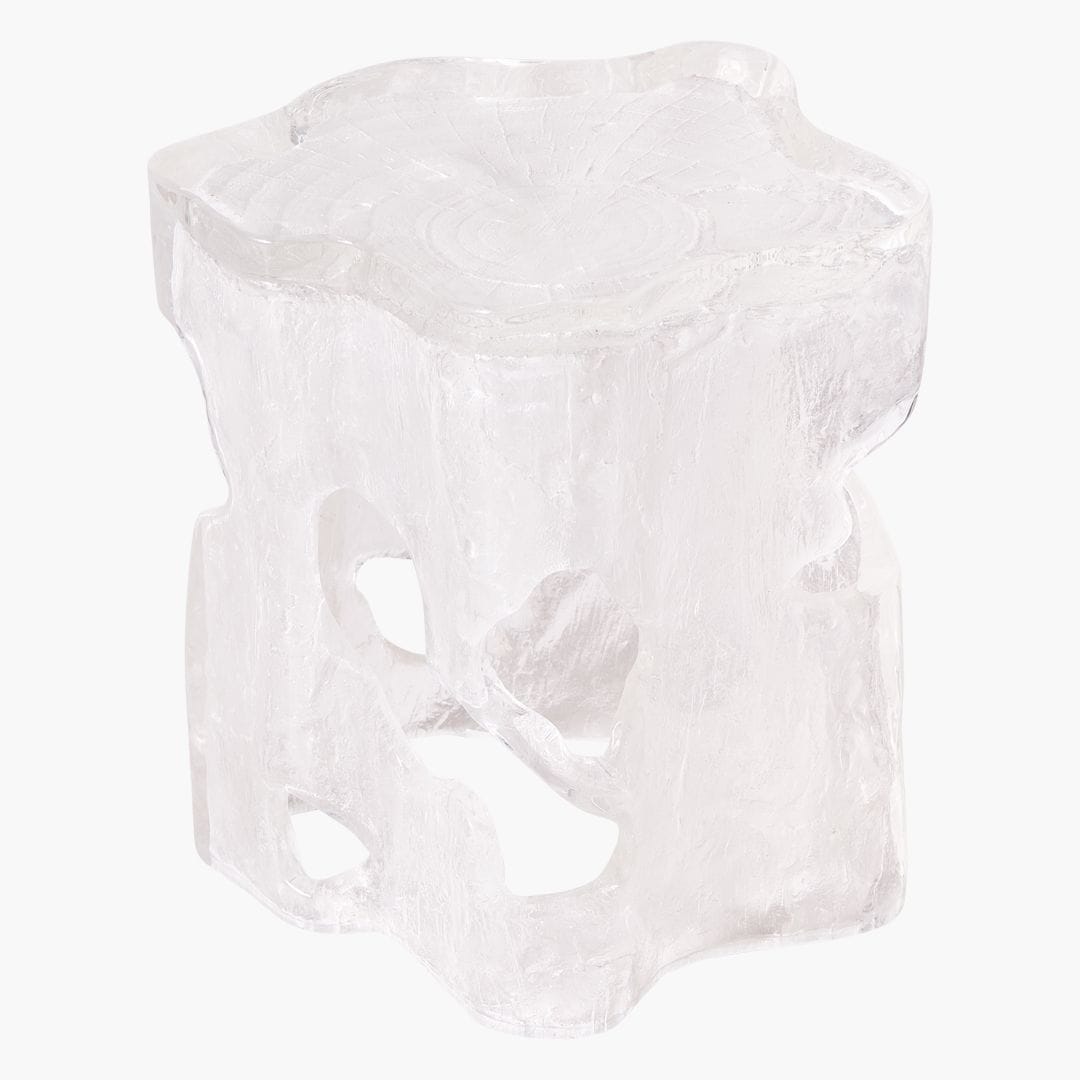 Buy Online Tree Grain Side Table,CLEAR,Acrylic | Marina Home Interiors KSA