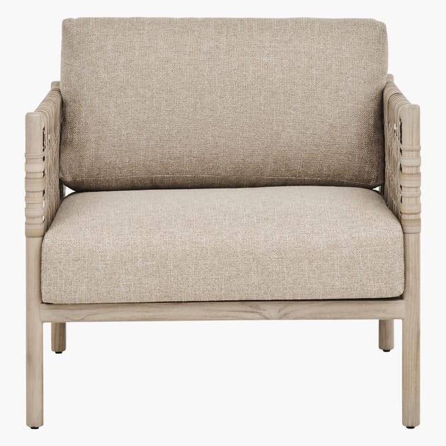 Buy Online Akira Outdoor Lounge Chair With Raincover,BROWN,FABRIC ...